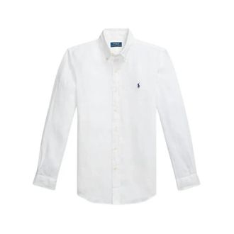 Ralph Lauren Custom Fit Leinenhemd - - Shirts - Herren - Wei&szlig; - XL