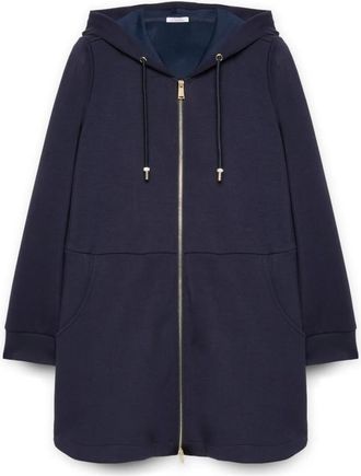 Fiorella Rubino Femme, Sweatshirts et sweats &agrave; capuche, Bleu, Taille: 36 FR SweaT-shirt zipp&eacute; &agrave; capuche
