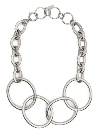 Junya Watanabe collier en cha&icirc;ne &agrave; d&eacute;tails danneaux - Argent
