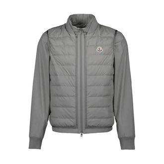 Moncler Logo-Patch Gilet - - Jackets - Herren - Grau - 2XL