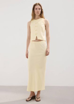 Mango Gilet en crochet &agrave; imprim&eacute; circulaire vanille - Femme - XXS - MANGO