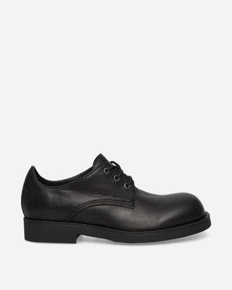 Maison Margiela Leather Biker Lace-Up Shoes Black