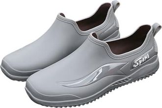 Generic Bottes courtes en caoutchouc antid&eacute;rapantes pour homme - Pour le travail de cuisine, la p&ecirc;che, le travail, gris, 44 EU