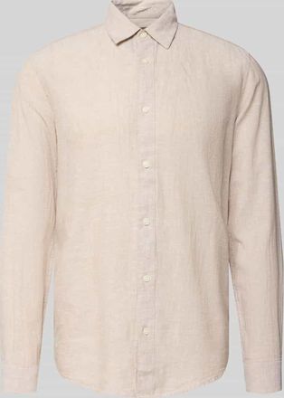 Only & Sons Slim Fit Freizeithemd aus Baumwoll-Leinen-Mix Modell CAIDENLS SOLID