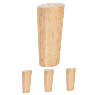 DOITOOL Holz möbelbeine Schrägform Eichenholz Sofa Beine Möbel Ersatzfüße Stabiles Holz für Schränke Couch und Kommode Einfache Montage und Hohe Tragfähigkeit