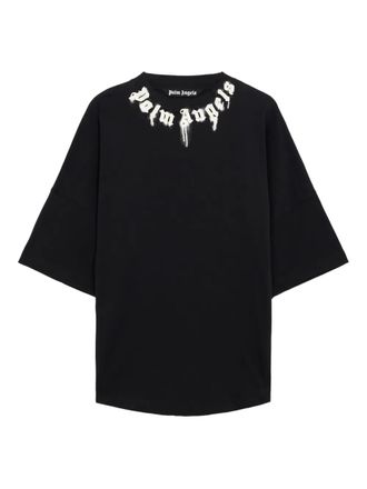 Palm Angels Oversized-T-Shirt mit Logo - Schwarz