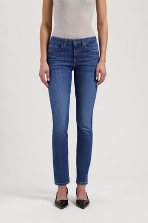 Mud Jeans Damen vegan Jeans Low Slim Faye Stone Indigo