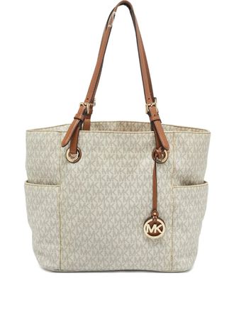 Michael Kors sac cabas en cuir &agrave; logo - Tons neutres