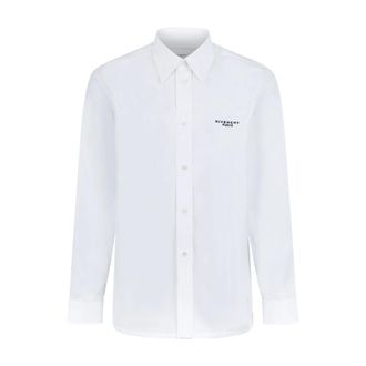 Givenchy Cotton Logo Shirt - - Shirts - Herren - Wei&szlig; - L