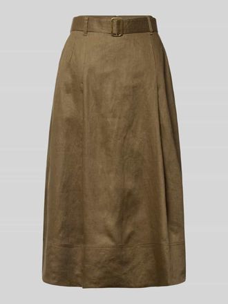 Tommy Hilfiger Midi-Rock aus reinem Leinen