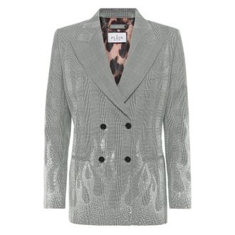 Philipp Plein Femme, Vestes, Noir, Taille: 38 FR Flame Blazer