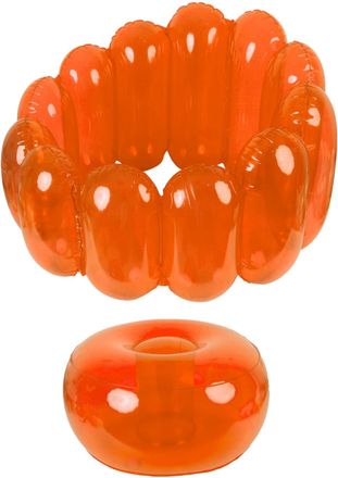 Generic Sill&oacute;n Inflable Transparent, PVC, transparent, Para exteriores. Asiento Inflable Para Adultos. Sill&oacute;n Inflable Con Capacidad de Carga de Hasta 113 kg,