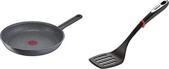 T-fal Natural On Po&ecirc;le 26 cm, Facile &agrave; nettoyer, Rev&ecirc;tement antiadh&eacute;sif, Thermo-Signal, Cuisson saine et s&ucirc;re & Spatule Ingenio K20608 | Id&eacute;al pour tourner 