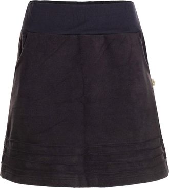 vishes Alternative Bekleidung - Thermorock Warmer Damen Winterrock kurz Minirock aus ECO-Fleece schwarz 44-46