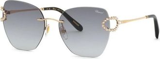 Chopard Femme, Accessoires, Jaune, Taille: 57 MM Schm14S 0300 Lunettes de soleil