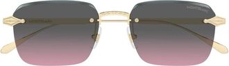 Montblanc Montblanc, unisex, Accessoires, Jaune, Taille: 54 MM Mb0456S Lunettes de soleil