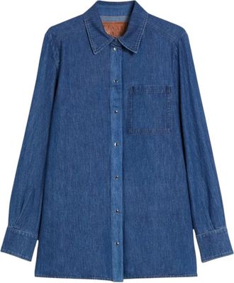 Pennyblack Femme, Blouses et Chemises, Bleu, Taille: 42 FR Camicia