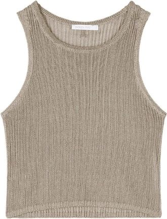 Patrizia Pepe Haut en maille l&eacute;g&egrave;re - Femme - Tops - Brun - Taille: 40 FR