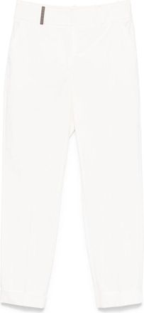PESERICO Klassische Tapered-Hose - Wei&szlig;
