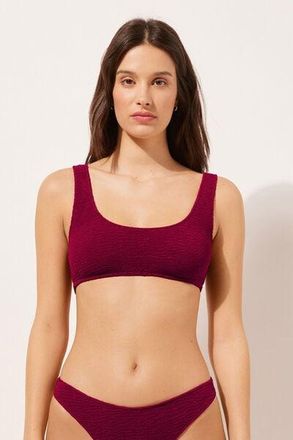 Calzedonia Bustier-bikinioberteil Crinkle Waves Rot