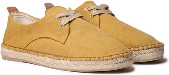 Toni Pons Dixon Schn&uuml;rschuh f&uuml;r Herren aus Baumwollstoff., ocker, 46 EU