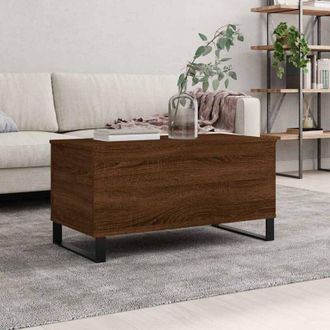 vidaXL Vidaxl - Table basse Ch&ecirc;ne marron 90x44,5x45 cm Bois ding&eacute;nierie