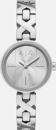 A|X Armani Exchange Ava - Montre à quartz pour femme en acier inoxydable, 2 aiguilles - Argenté