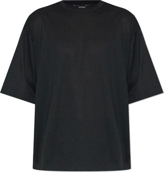 Jacquemus Homme, Tops, Noir, Taille: M Rond Carre T-Shirt