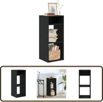 vidaXL Bücherregal Schwarz 34x31x80 cm Holzwerkstoff - Vidaxl