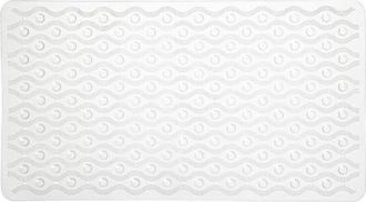 Sealskin Drip Sicherheitsmatte 40x71 cm, Badewanneneinlage aus PVC, sicherer Halt in Badewanne und Dusche, Farbe: Transparent