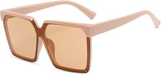 Generic Lunettes De Soleil Carr&eacute;es &Agrave; Grande Monture For Hommes, For Les D&eacute;placements Quotidiens, Vacances Et La Conduite For Femmes(Orange)
