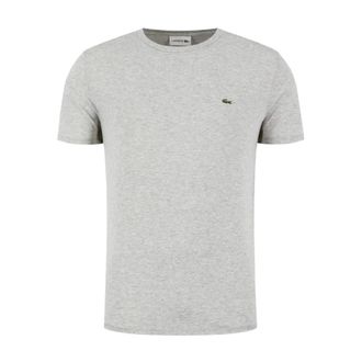 Lacoste Homme, Tops, Gris, Taille: M T-shirt gris en coton avec logo brodé