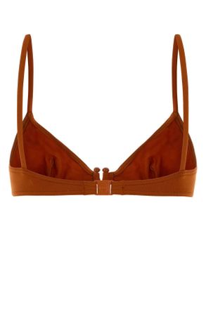 Eres Womens Orange Stretch Nylon Stylish Bikini Top Rouille Exterior: Elastane Costumi Da Bagno Swimwear