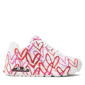 Skechers Sneakers Skechers Uno Spread The Love 155507/WRPK Wei&szlig;