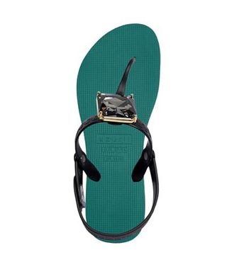 UZURII | Selena Diamond Silver - Bosgroen | Tongs pour femme | Sandales confortables et &eacute;l&eacute;gantes faites &agrave; la main | Pour int&eacute;rieur et ext&eacute;rieur 41/42