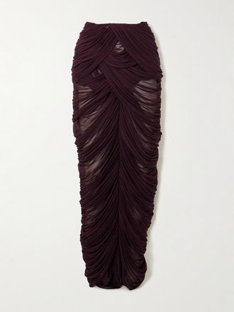 Danielle Frankel Cosette Maxirock Aus Gerafftem T&uuml;ll - Lila