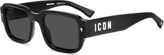 Dsquared2 ICON lunettes, mod&egrave;le ICON 0009, couleur noir, verre 50 mm, pont 23 mm, non polaris&eacute;es
