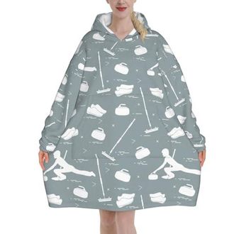 Generic Sweat &agrave; capuche avec motif loup et lune pour femme et homme adulte surdimensionn&eacute; pour une couverture douce et chaude