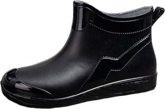 Generic Chaussures pluie en caoutchouc unisexes Bottes imperm&eacute;ables antid&eacute;rapantes semi-compens&eacute;es Rembourrage EVA Imperm&eacute;abilit&eacute; totale Flexibilit&eacute; barefoot 