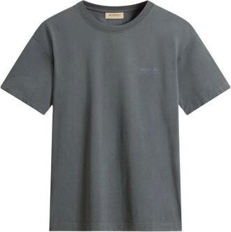 Woolrich Homme, Tops, Gris, Taille: 2XL T-shirt graphique en coton