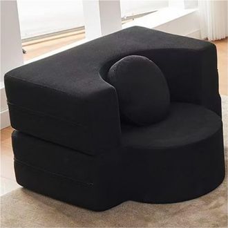 Generic Faltbares Kompressionssofa, multifunktionales Kompressionssofa, bietet Lordosenst&uuml;tze und reduziert Erm&uuml;dung, waschbarer Bezug, for Wohnzimmer(Noir,10