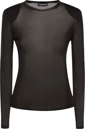 Tom Ford Top mit Schulterpolstern - Schwarz