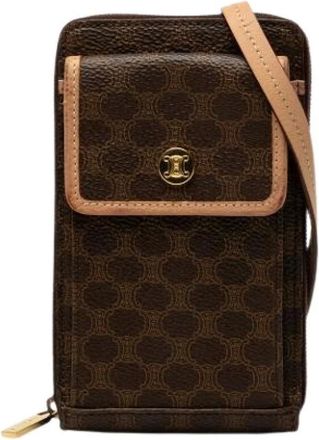 Celine Pre-owned Canvas Crossbody Bag - Femme - Pre-owned - Brun - Taille: ONE Size