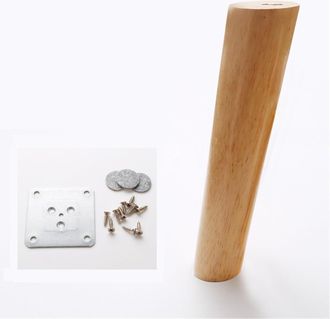Generic 4er-Set M&ouml;belbeine aus Holz, 6-70 cm (2,36-27,56 Zoll), Sofaf&uuml;&szlig;e, Bettbeine aus massivem Gummibaumholz(30cm-Angled Legs)