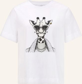 Rich & Royal T-Shirt Mit Schmucksteinen weiss