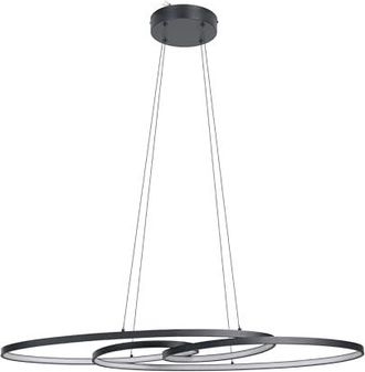 Eglo LED H&auml;ngelampe Gianella, Pendelleuchte &uuml;ber Esstisch, Esszimmerlampe aus Metall in Schwarz und Kunststoff in Wei&szlig;, H&auml;ngeleuchte warmwei&szlig;