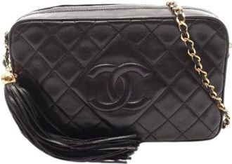 Chanel Sac bandouli&egrave;re Matelass&eacute; en cuir dagneau Pre-owned - Femme - Pre-owned - Noir - Taille: ONE Size