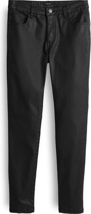 OPUS Damen Slim | Evita Iconic Slim Fit Bi-Stretch Jeans mit Coating Mid Rise Black, 44 L28