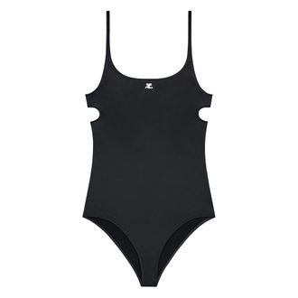 Courr&egrave;ges Femme, Maillots de bain, Noir, Taille: 38 FR Cut-Out One-Piece