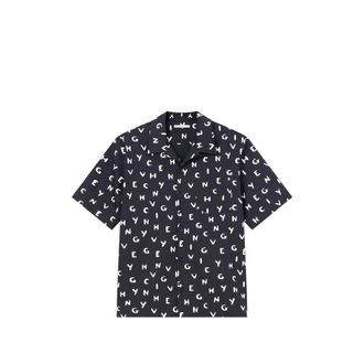 Givenchy Shirt In Poplin With Givenchy Brushed Print